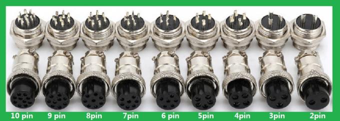 Gx16 Aviation Connectors 9 Pins Male And Female Sets Aircraft Cable ...