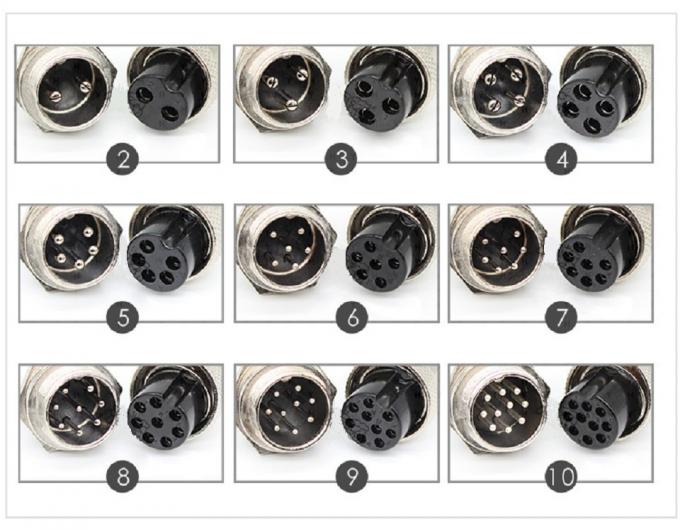 7 Pin Gx16 Aviation Connector M16 Connectors Plug And Socket Sets For ...