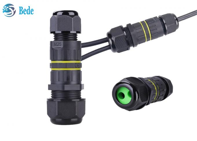 IP 68 Waterproof Cable Connectors 3 Pins Output 2~4 Wires Withstand ...