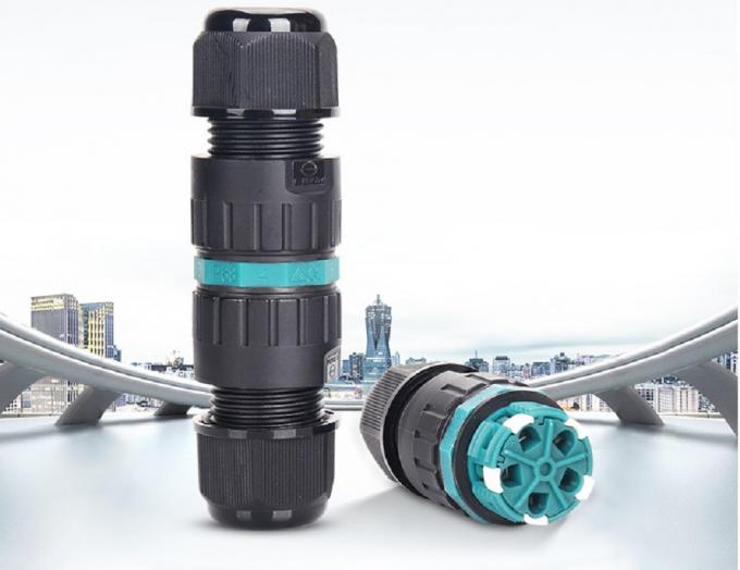 2 3 Pins 2 Channel 250V 24A Waterproof Cable Connectors M25 Quick ...