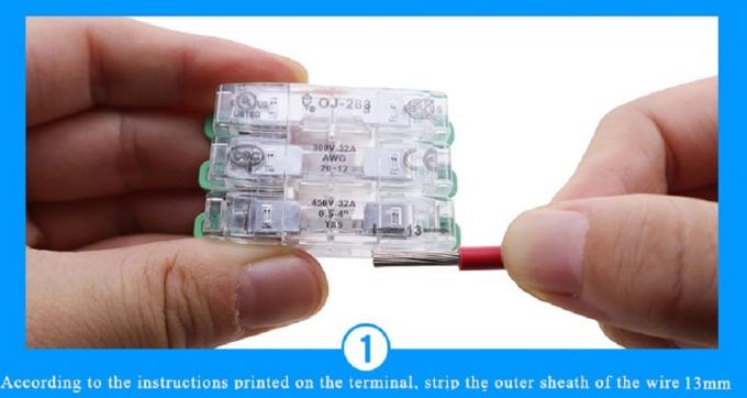 1 Way Quick Terminal Block Universal Wire And Cable Push In Connector ...