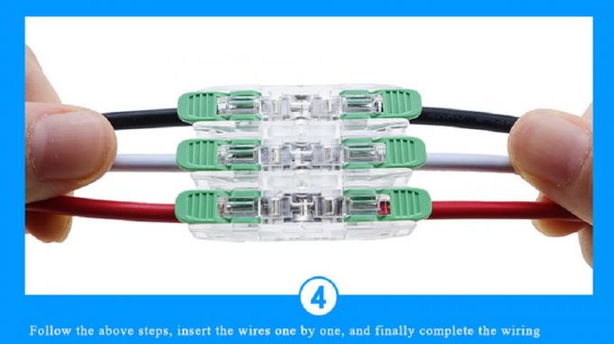 1 Way Quick Terminal Block Universal Wire And Cable Push In Connector ...