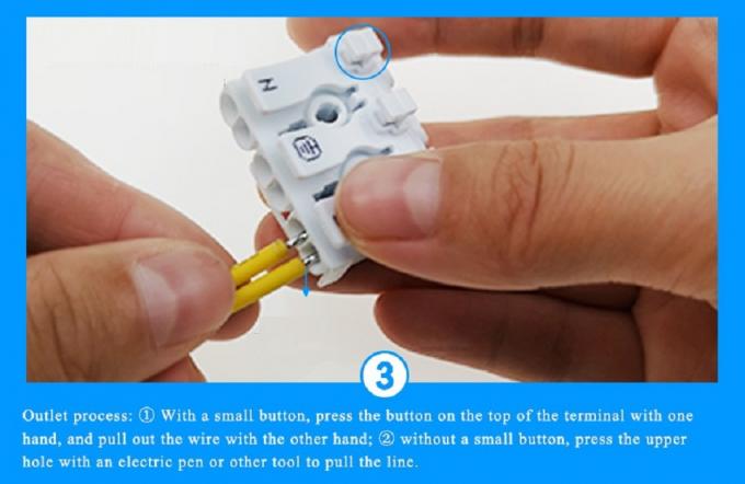 5 Poles Push In Wire Terminal Block Lever Nuts Universal Wire And Cable ...
