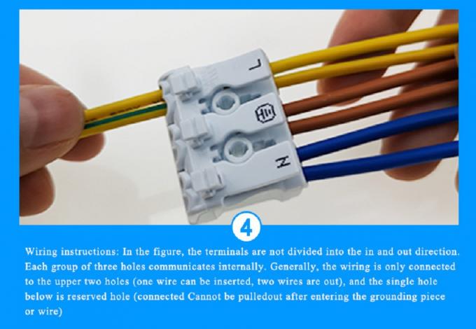 5 Poles Push In Wire Terminal Block Lever Nuts Universal Wire And Cable ...