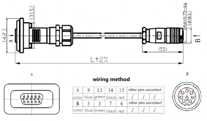D-Sub 15 Pin Male To AISG 8 Pin Female AISG Cables For Antenna Base Station