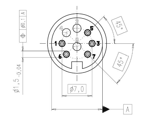 D-Sub 15 Pin Male To AISG 8 Pin Female AISG Cables For Antenna Base Station