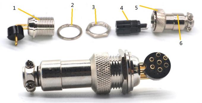 Right Angle Gx12 3 Pin Connector PCB Soldering 90 Degree Pins 3A 200V