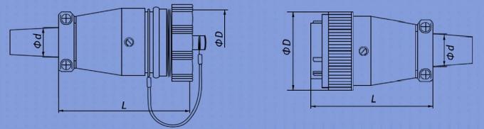 2 3 4 Pin Circular Connectors Plug And Socket Docking Connectors 25A 500V
