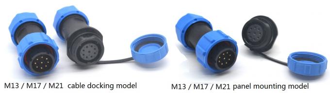2 3 4 5 6 7 9 Pin M17 Waterproof Cable Connectors Cable To Cable ...