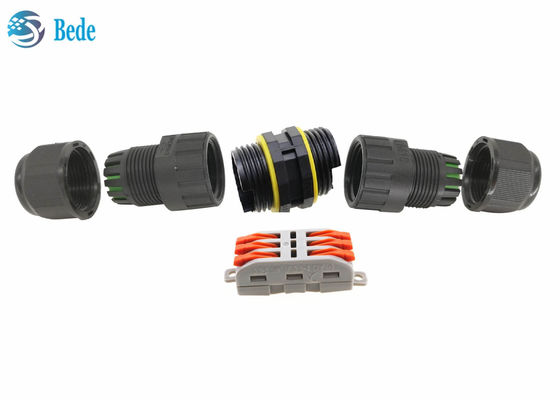 2 3 Pins 2 Channel 250V 24A Waterproof Cable Connectors M25 Quick ...
