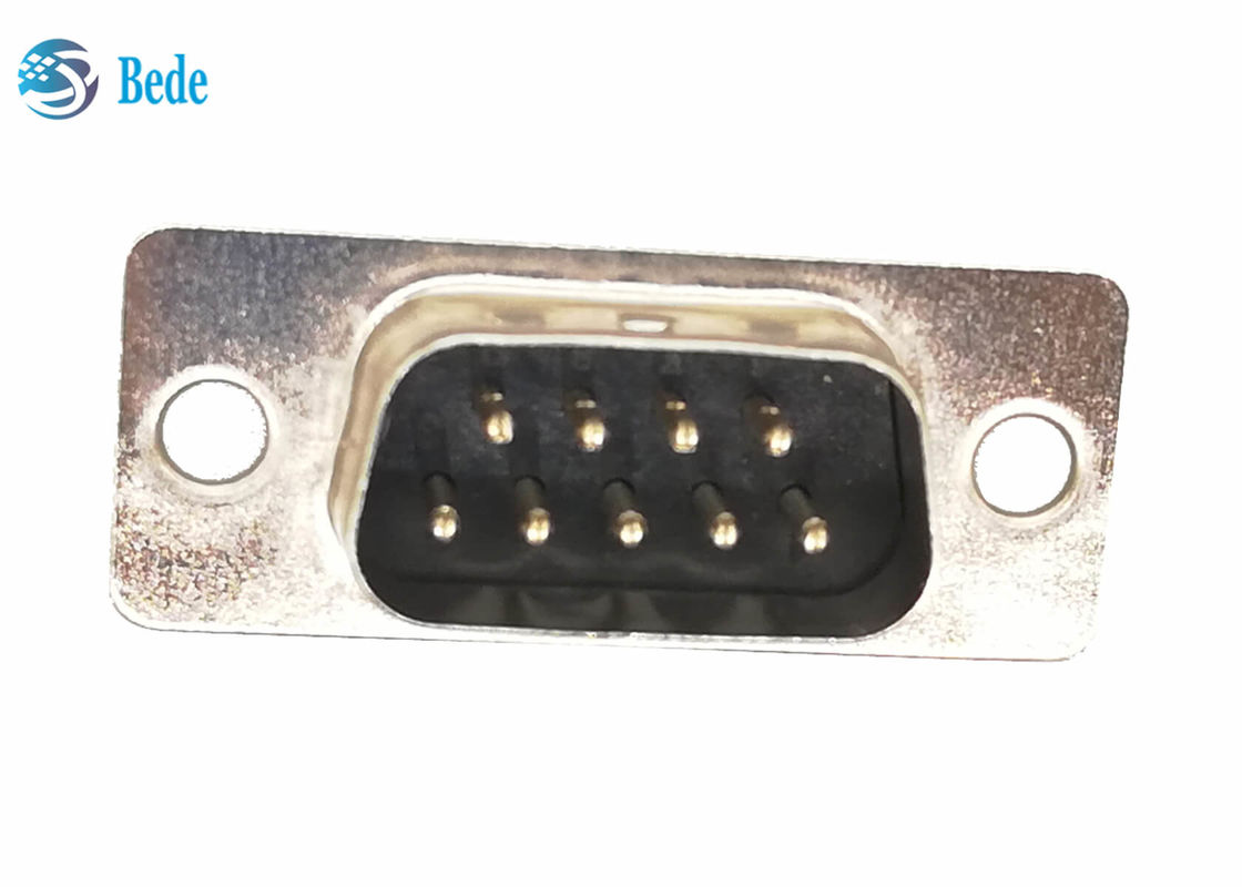 9 Pin Male DB9 Plugs D Sub Connectors Welding Type CE RoHS