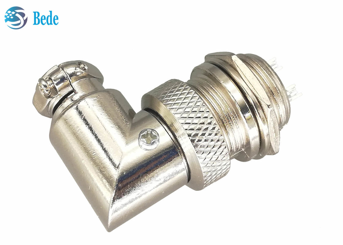 Male And Female GX16 2 Pin Aviation Connector Plug 90 Dehree Zinc Alloy ...
