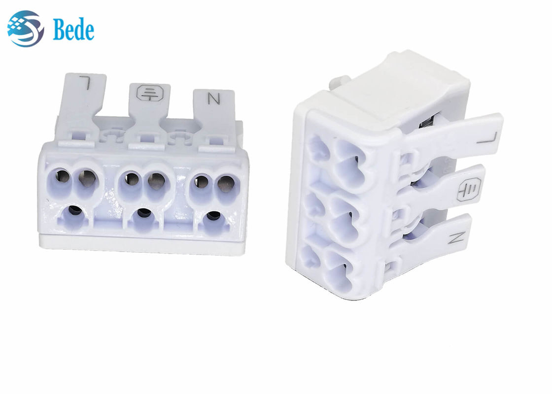 3 Pole Push Wire Connector Quick Terminal Block Suitable For Joining ...