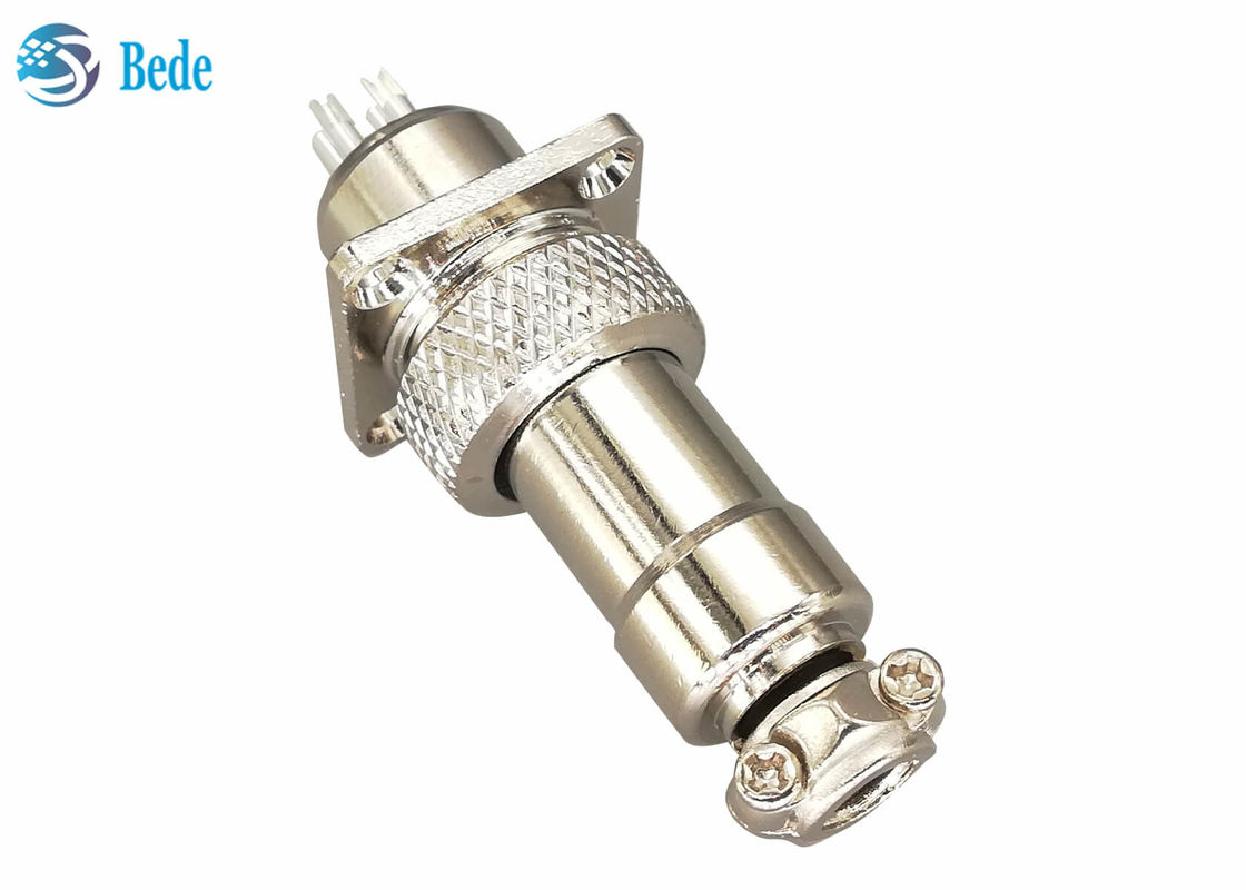 2 3 4 Pin GX12 Aviation Connector With Square Flange Male And Female Sets