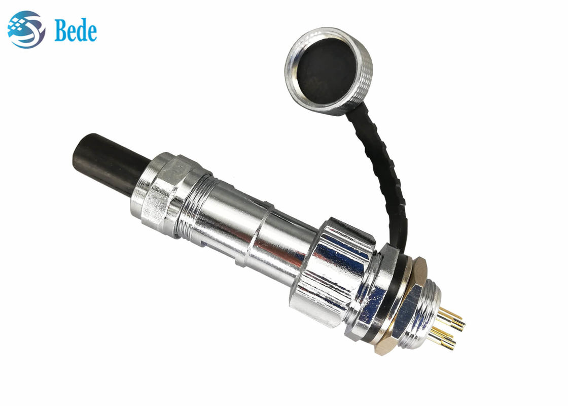 IP67 Waterproof GX12 Panel Mounting Connector Plug Set Female And Male ...