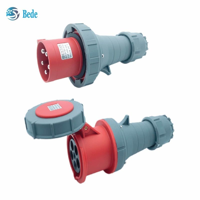 3P+N+E Industrial Plug & Socket 5 Pins Industrial Couplor IP67 AC380 ...