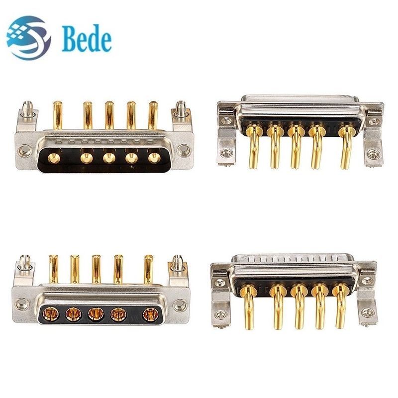 5W5 Male And Female High Current D-Sub Right Angle Connectors for PCB
