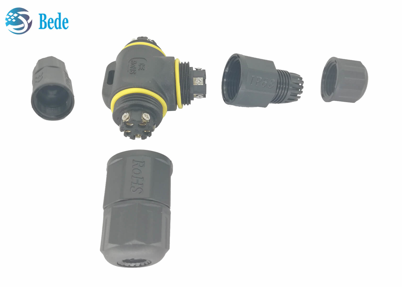 T Type 5 Pin Waterproof Electrical Connectors Cable Junction Box IP68 5 ...