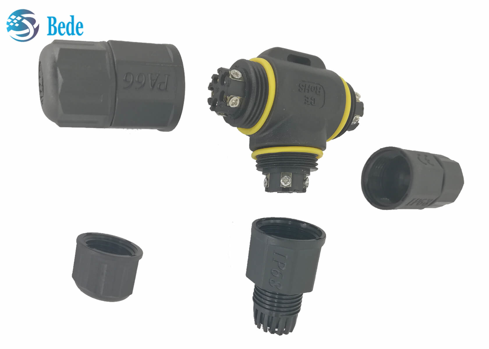 T Type 5 Pin Waterproof Electrical Connectors Cable Junction Box IP68 5 ...