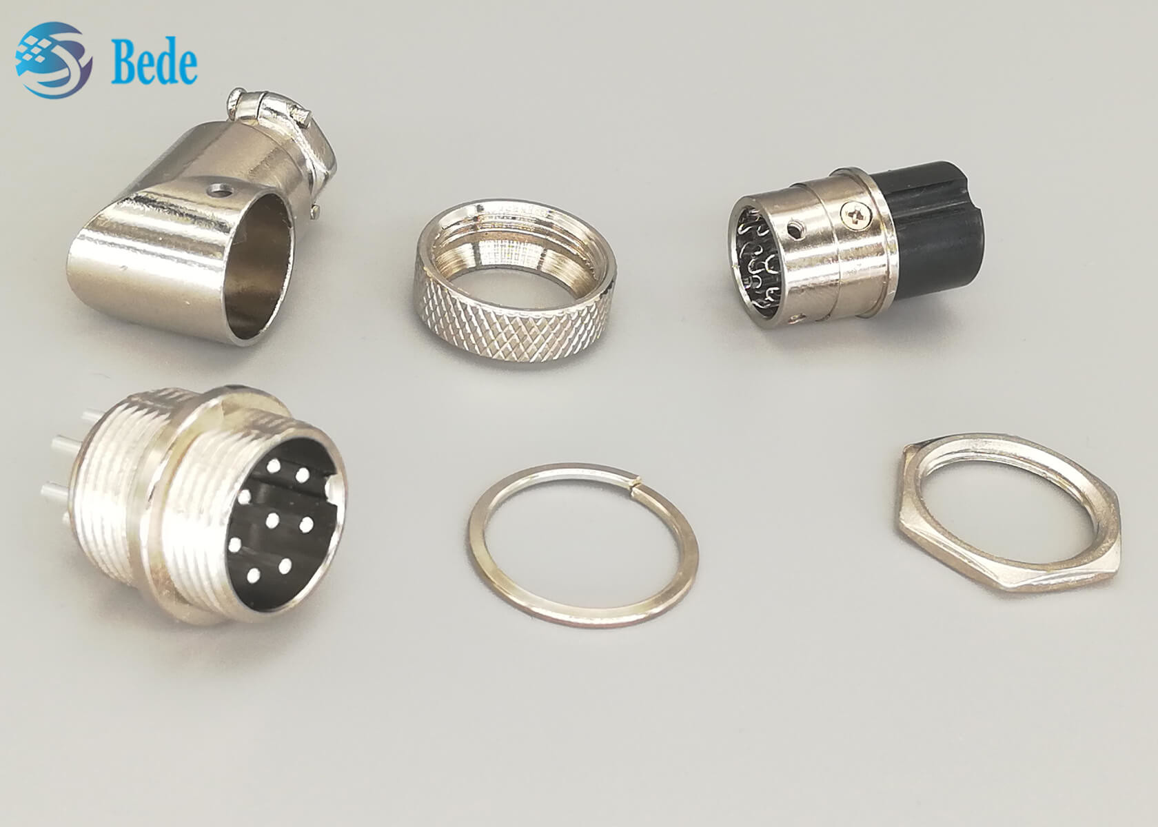 G×16 8 Pins Male And FemaleAviation Connector Plug L Type Silver Plated ...