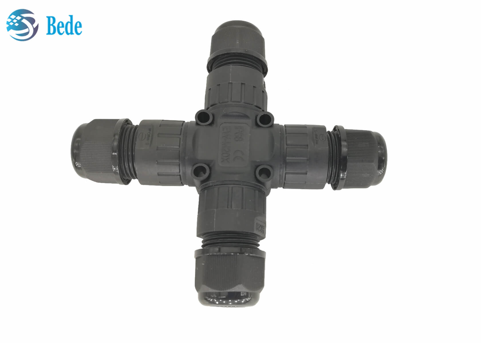 X Type 4-Channel Ip68 Waterproof Connector 3 - Poles Ideal For 3 Pin Wires