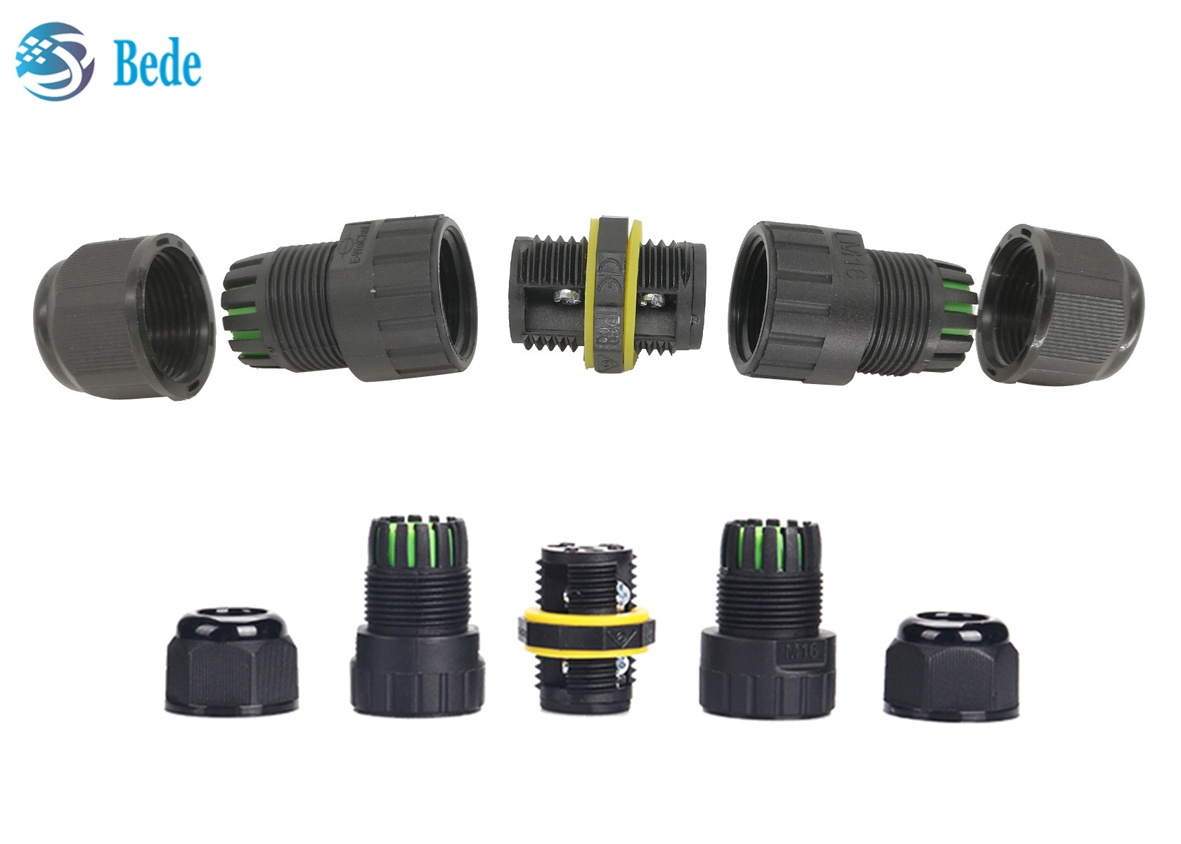 Ip68 M20 2 Pin Waterproof Wire Connectors 3 4 5 6 Pins 2 Poles For ...