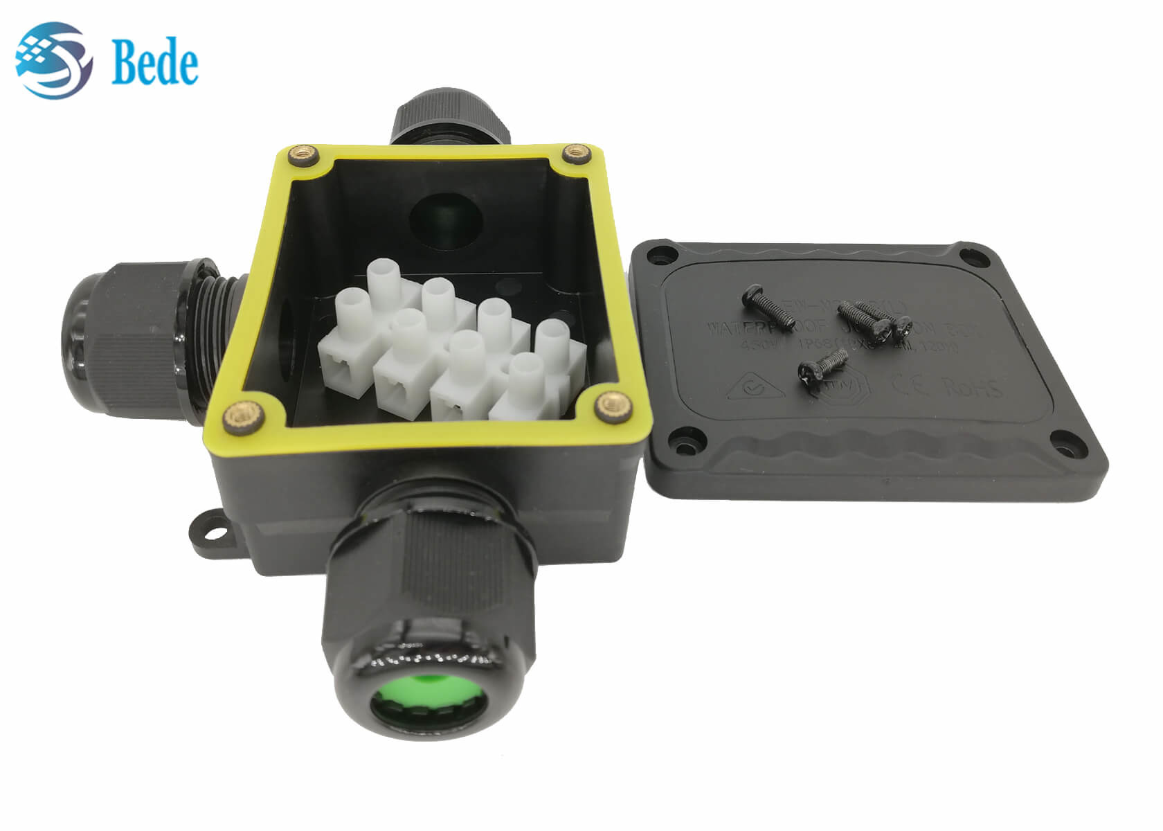 IP68 Waterproof Junction Box Weatherproof Outlet Box 3 Channel 450V T Type