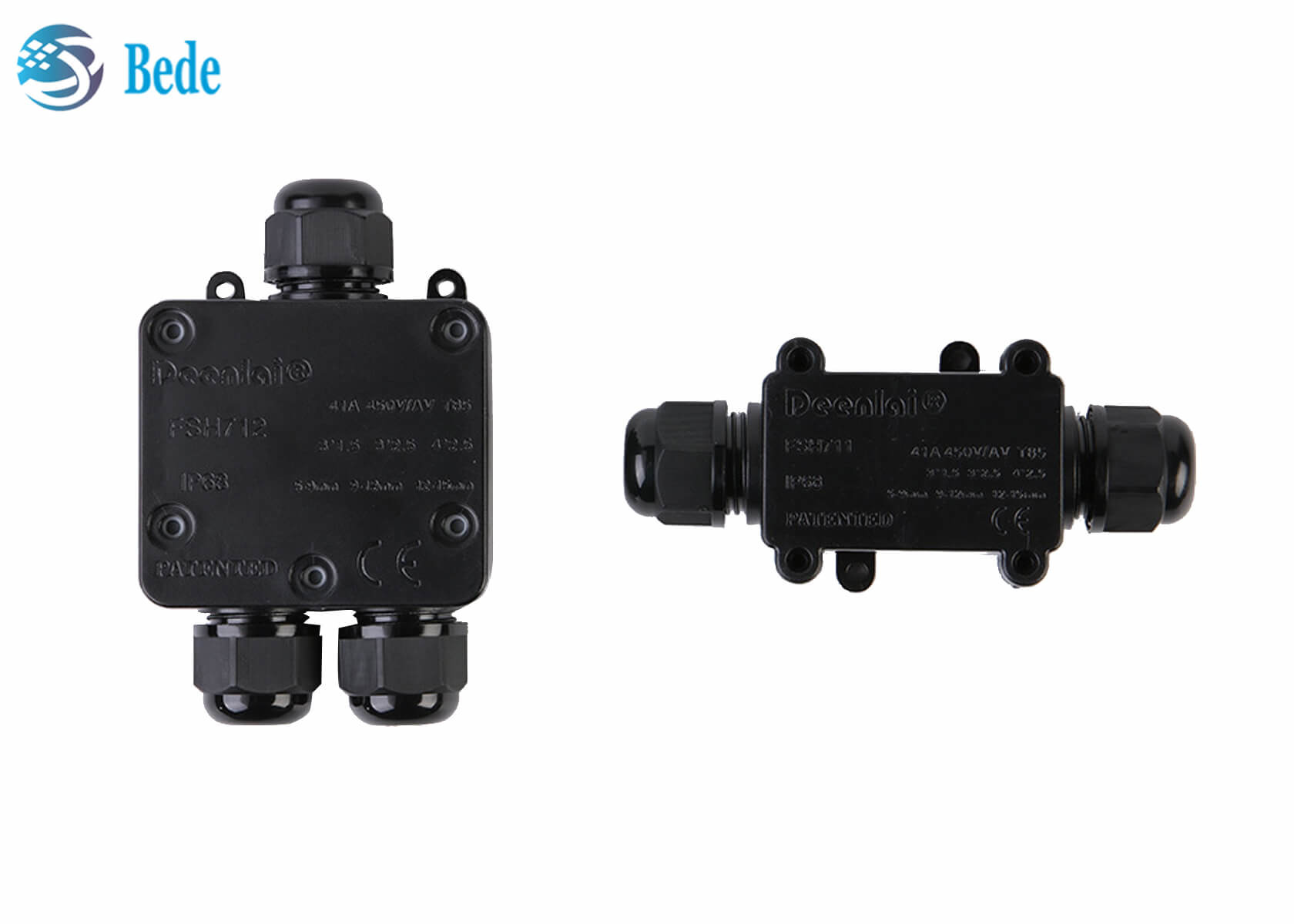 2 3 Channel 450V Waterproof Junction Box Breakout IP 68 For For Outdoor Use