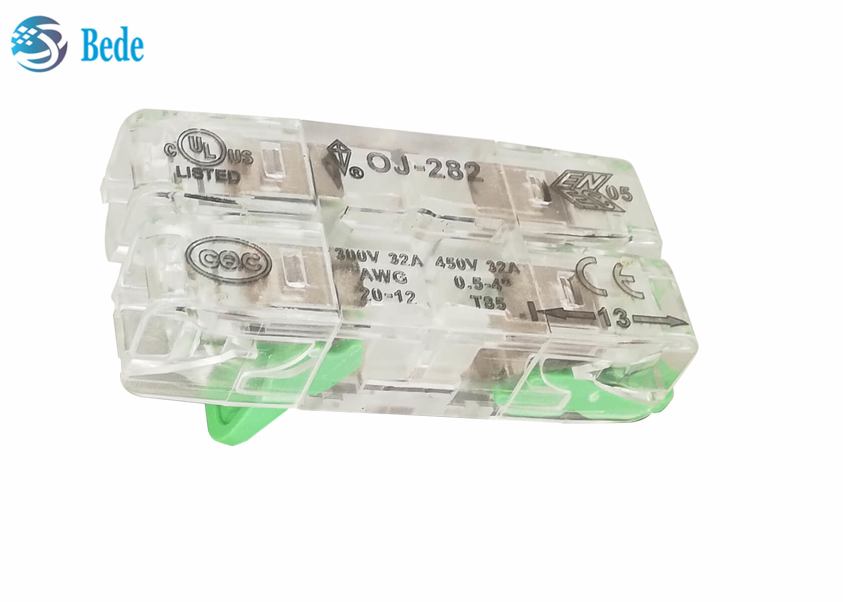 Universal Wire And Cable Connector Push In Terminal Blocks 2 Way 32A 450V