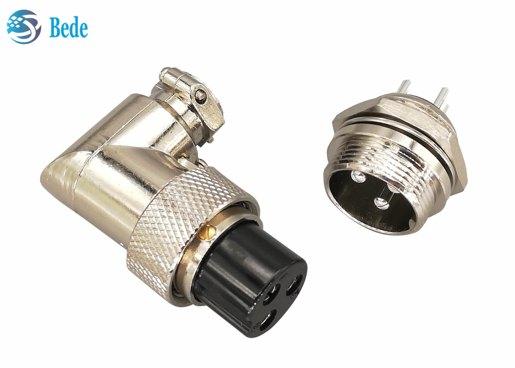 Panel Mounting Connectors Sets Gx20 Connector Elbow 90 Degrees Right Angle