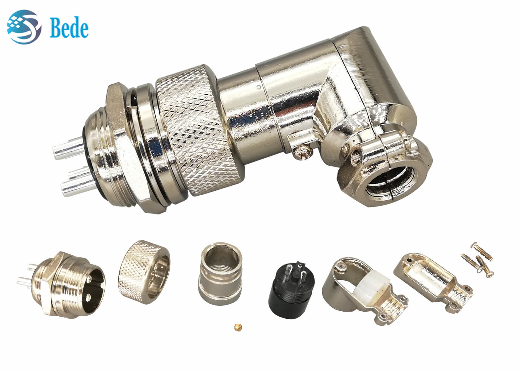 Panel Mounting Connectors Sets Gx20 Connector Elbow 90 Degrees Right Angle