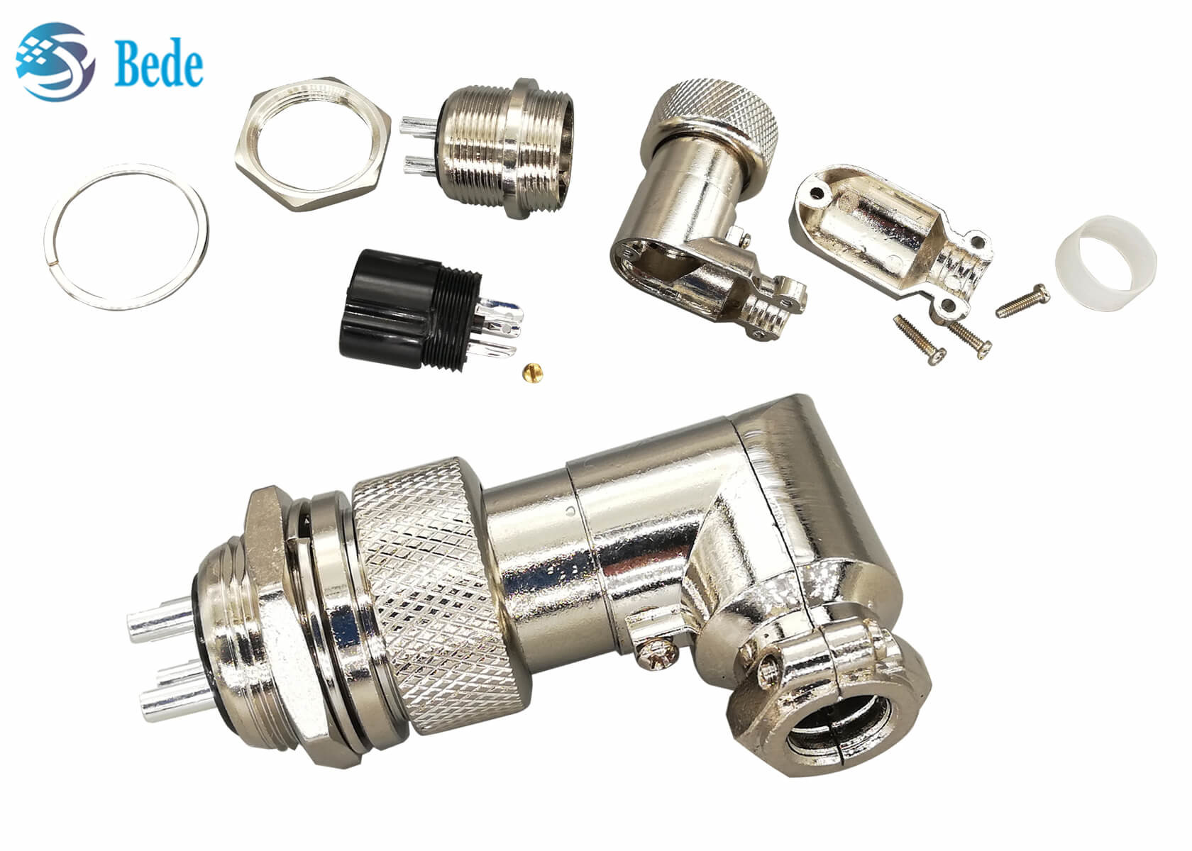 GX 20 Elbow Aviation Connector Plug Panel Mounting Connectors 90 ...