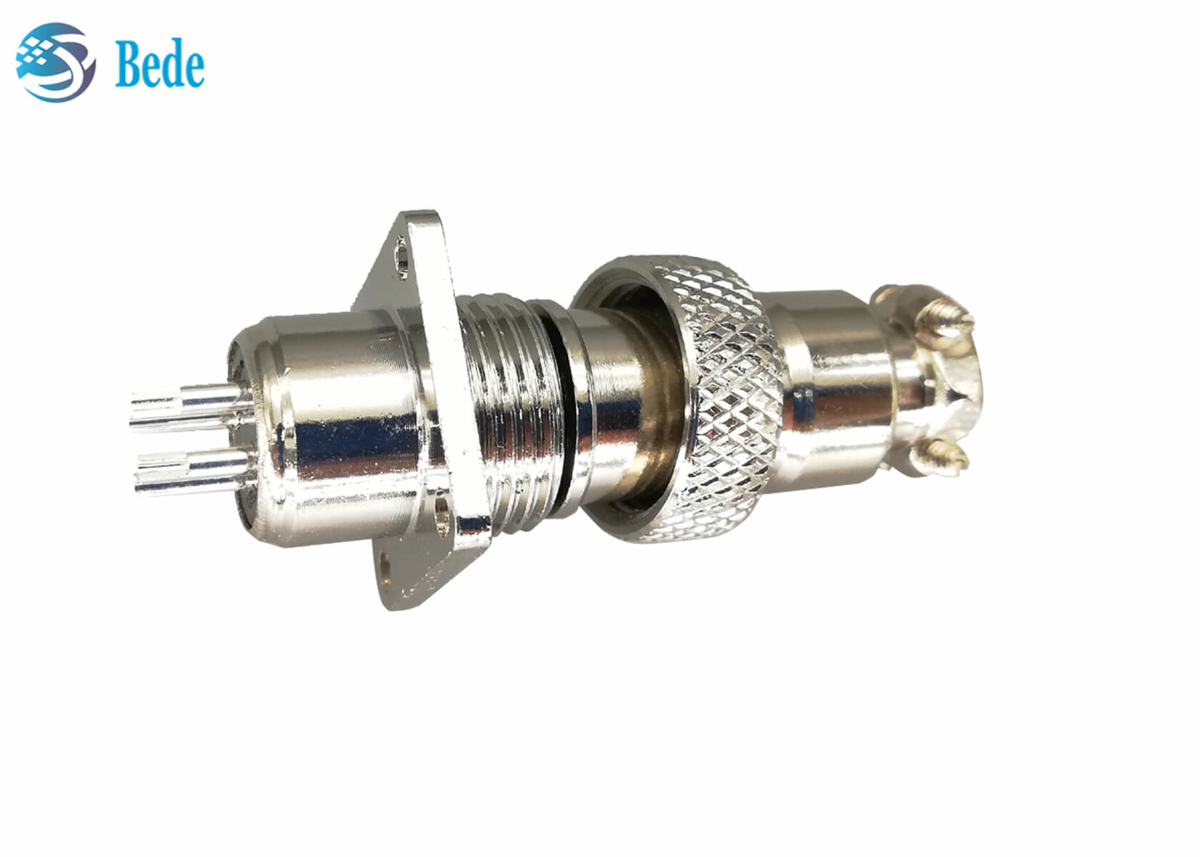 5 6 7 Pin M12 Circular Connector With Square Flange Male And Female Sets