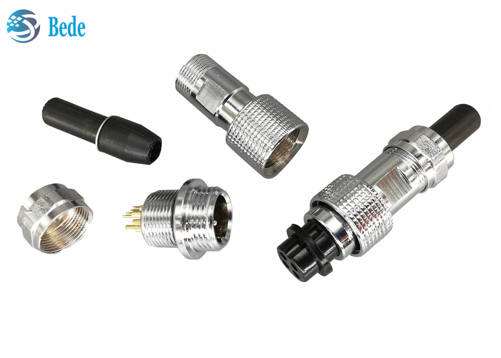 IP67 Waterproof GX12 Panel Mounting Connector Plug Set Female And Male ...