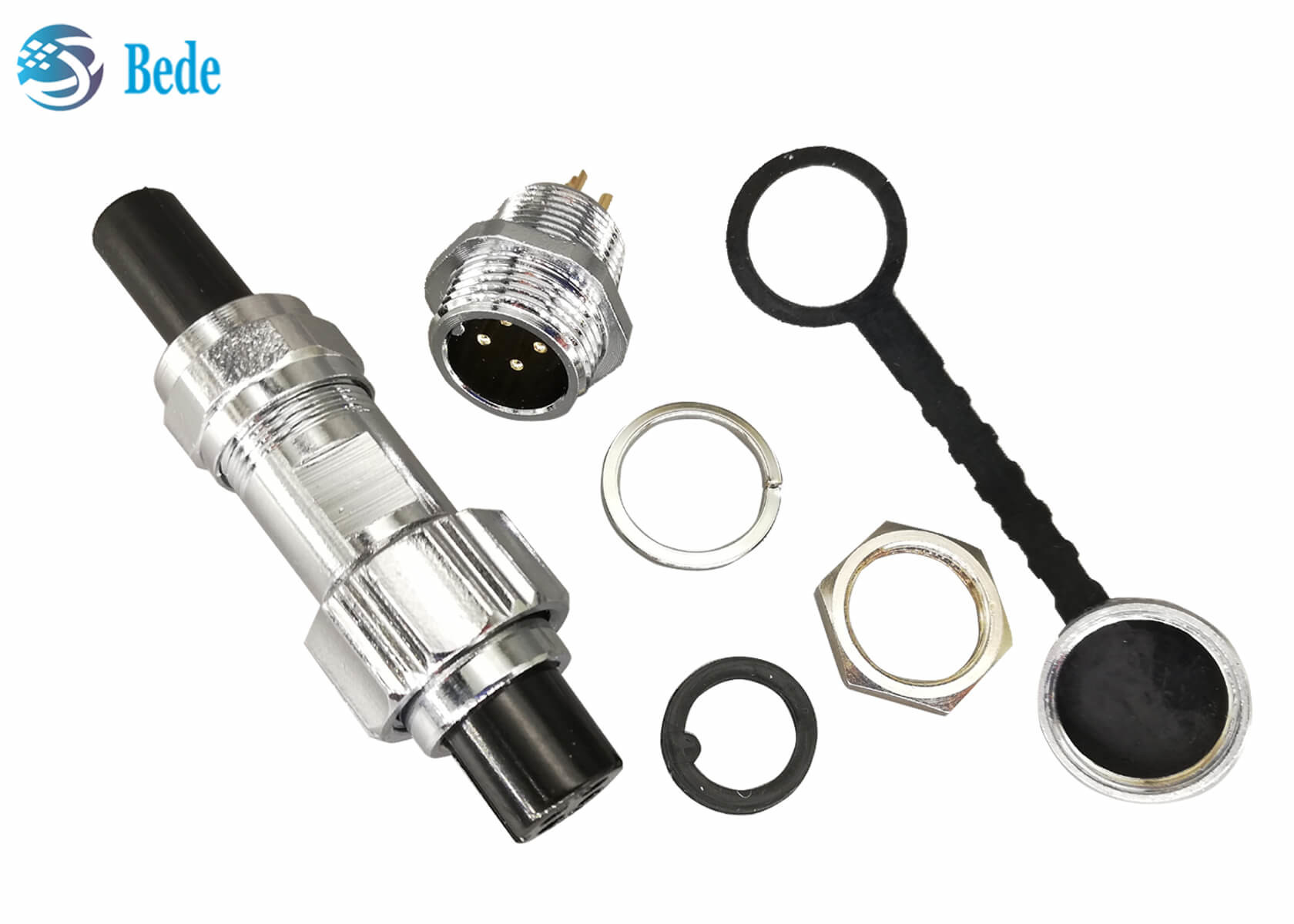 IP67 Waterproof GX12 Panel Mounting Connector Plug Set Female And Male ...