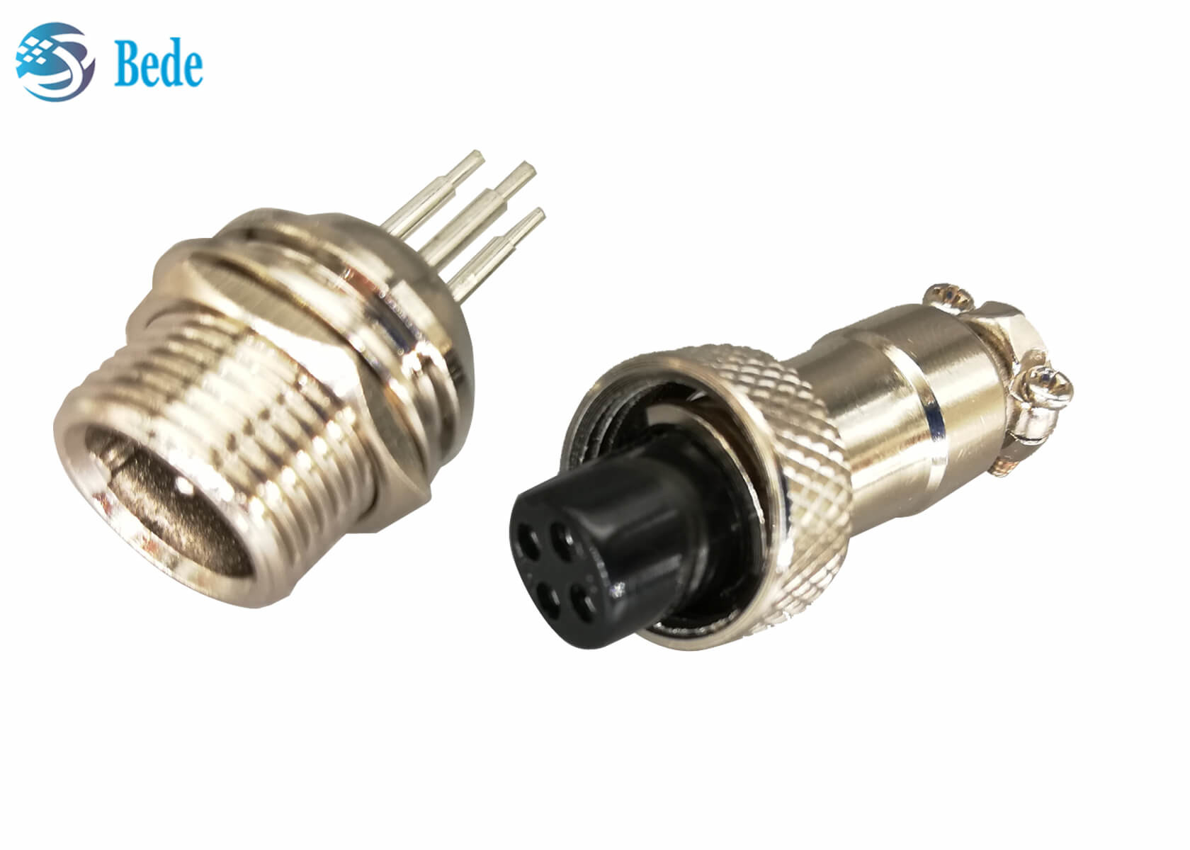 PCB Welding Model Gx12 Aviation Connector 2~7 Pin Panel Mount Connector ...