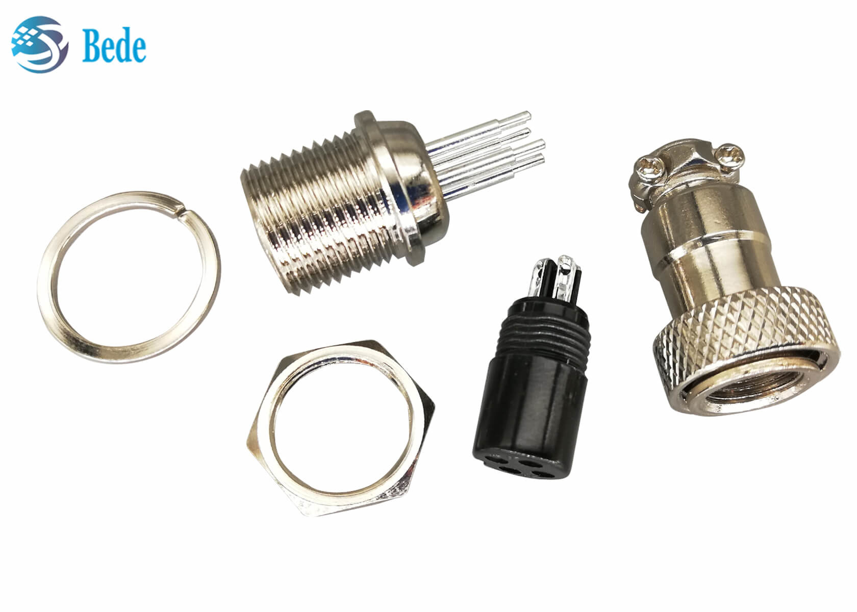 PCB Welding Model Gx12 Aviation Connector 2~7 Pin Panel Mount Connector ...