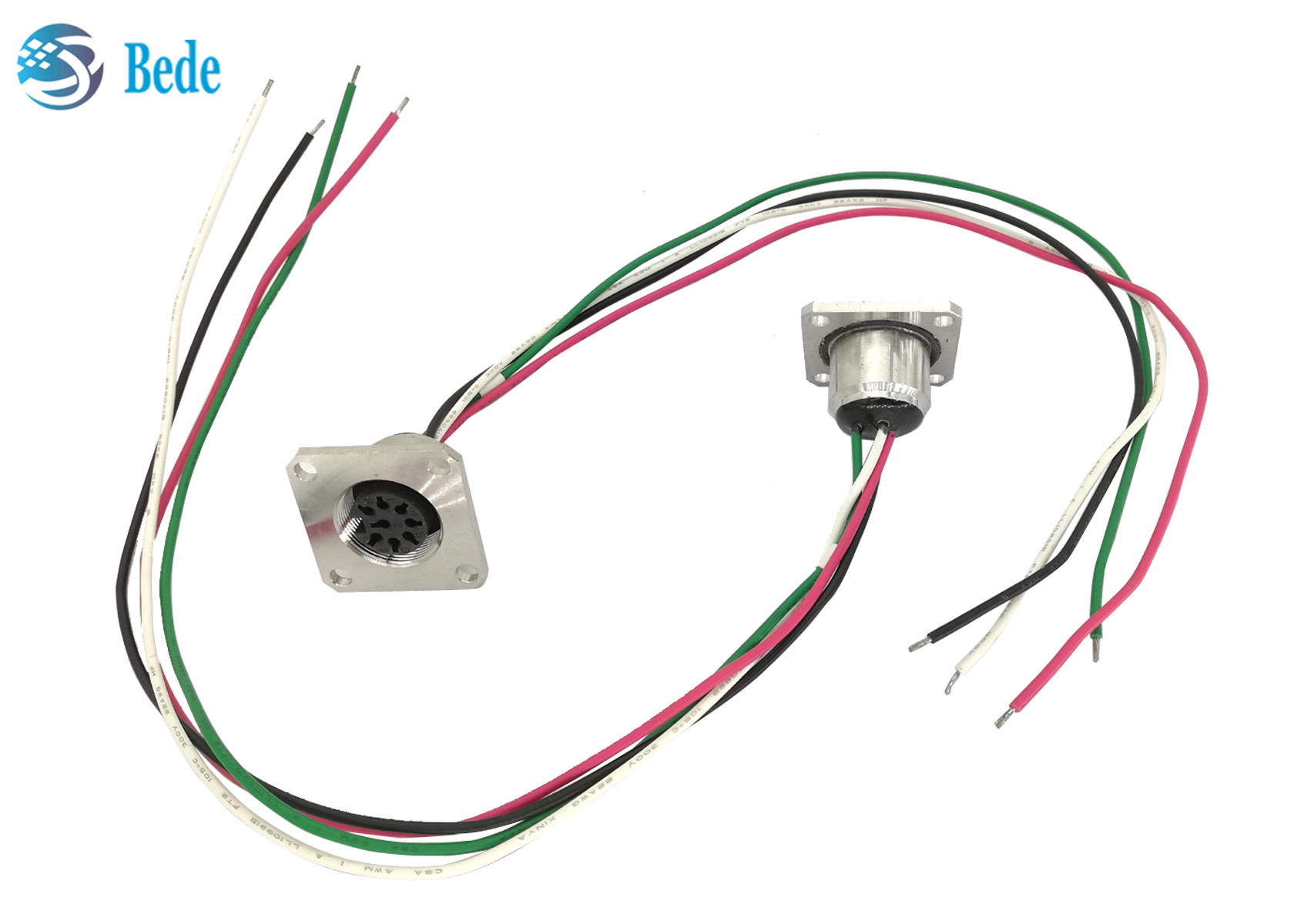 Female 8 Pin Flange Mounting RET Control Cable Connector AISG C485 A4 Style