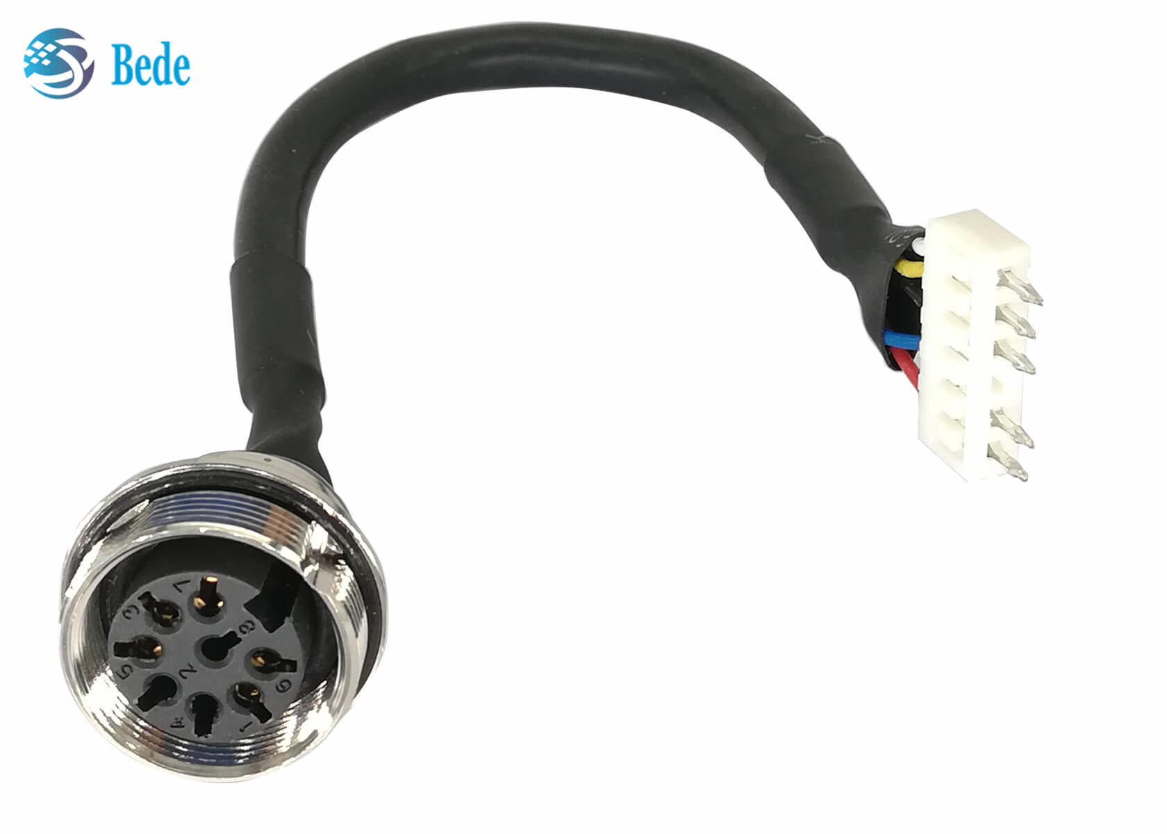 8 pin Female Contacts AISG RET Cable To 6 Pins Crimp Terminal