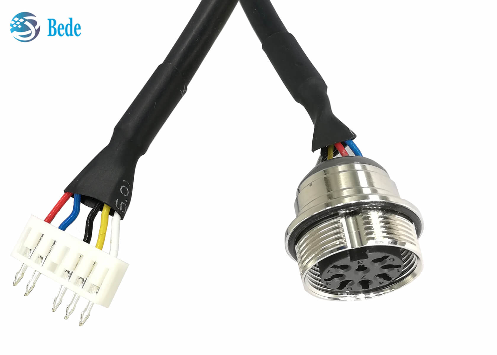 8 pin Female Contacts AISG RET Cable To 6 Pins Crimp Terminal