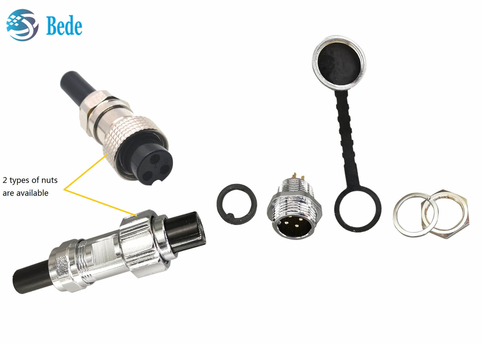 Waterproof IP68 GX16 Aviation Connector Panel Mounting Style 2~10 Pin