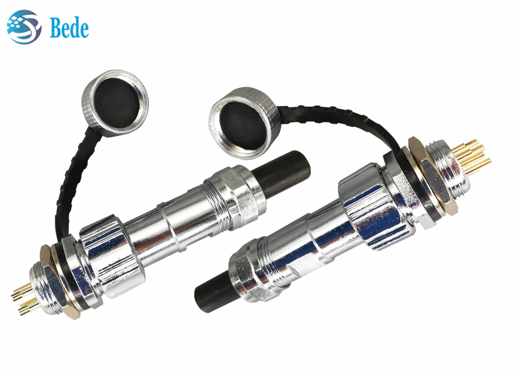 Waterproof IP68 GX16 Aviation Connector Panel Mounting Style 2~10 Pin