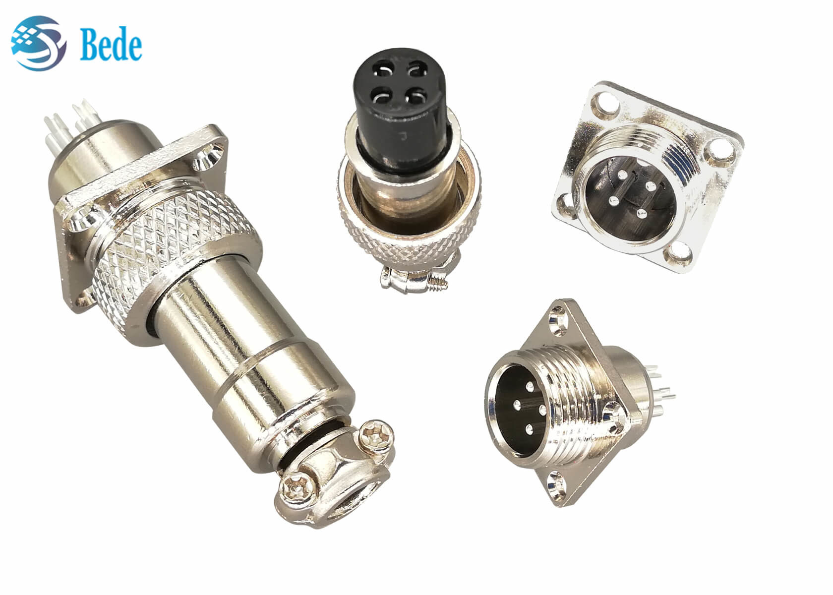16 Millimeter M16 Circular Connectors With Square Flange 2~10 Pin 200V