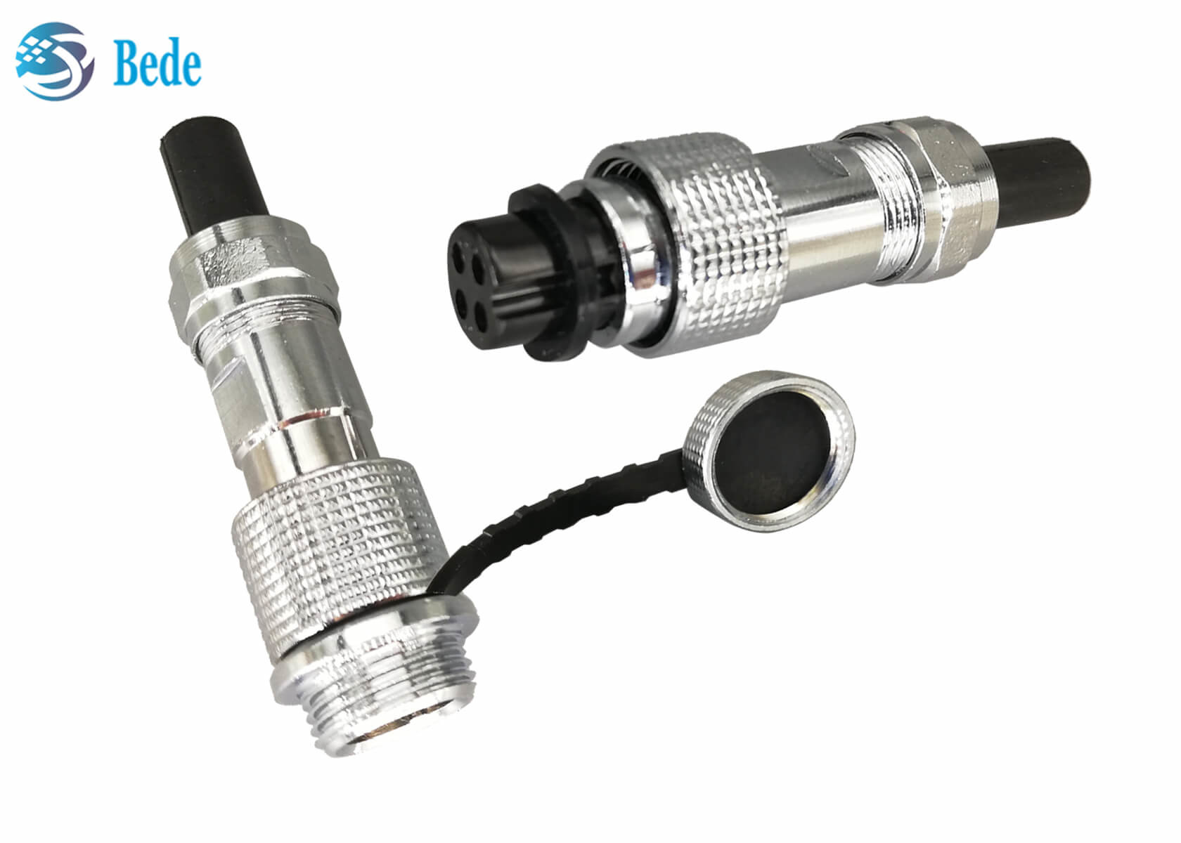 Copper Shell M12 Circular Gx12 Aviation Connector IP68 Cable To Cable ...