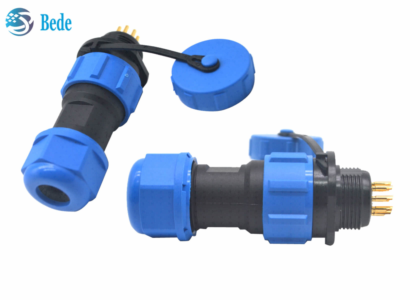 M13 PA66 Waterproof Cable Connectors Panel Mounting Connector 2 3 4 5 6 ...