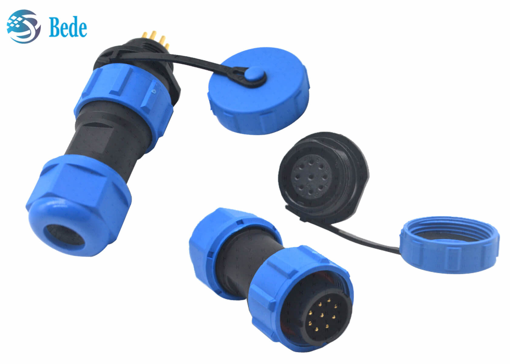 PA66 M17 2 Pin Waterproof Connector Panel Mounting 3 4 5 6 7 9 Pin ...