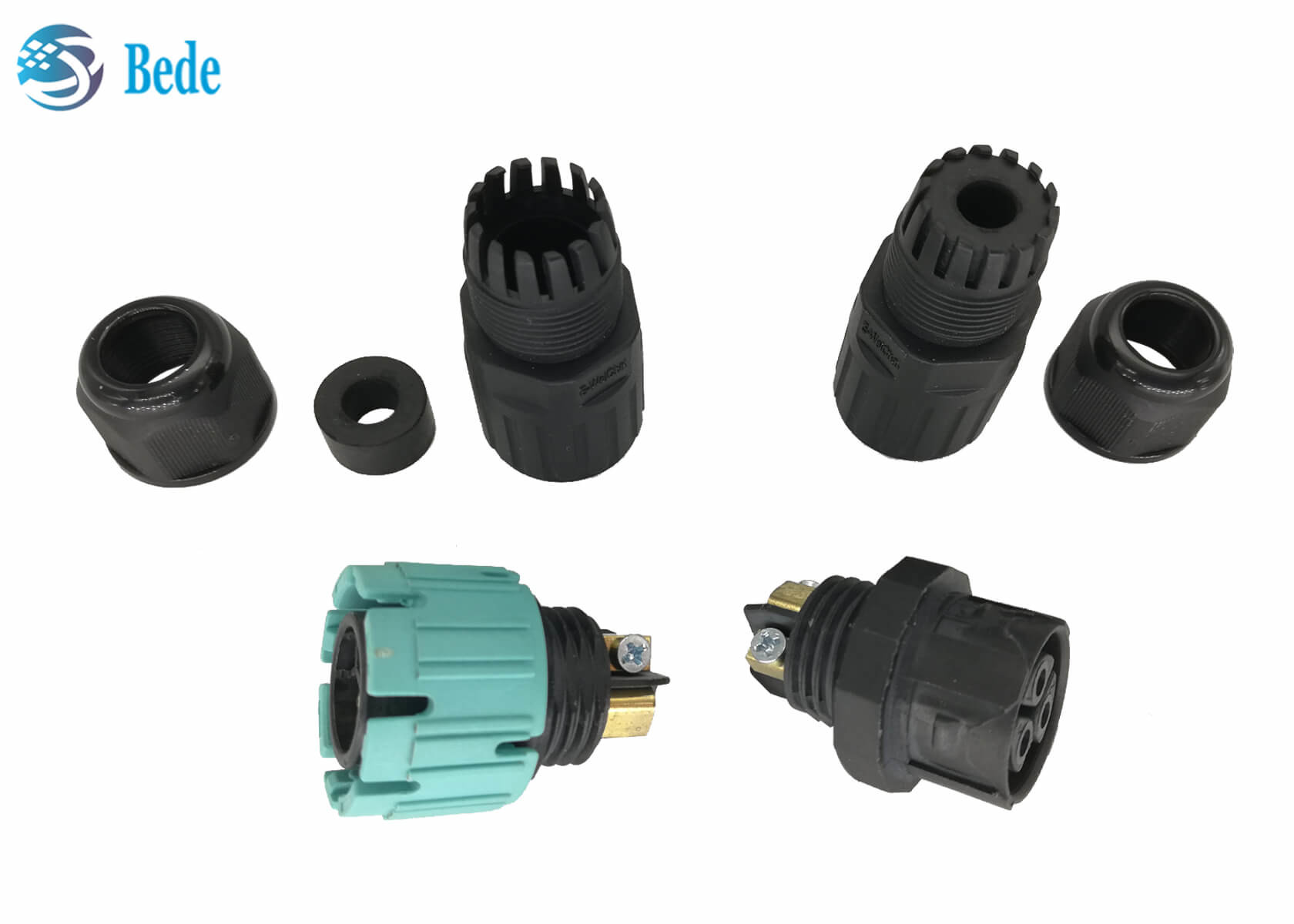 PA66 M19 Self Locking Round Connector Male To Female waterproof IP68