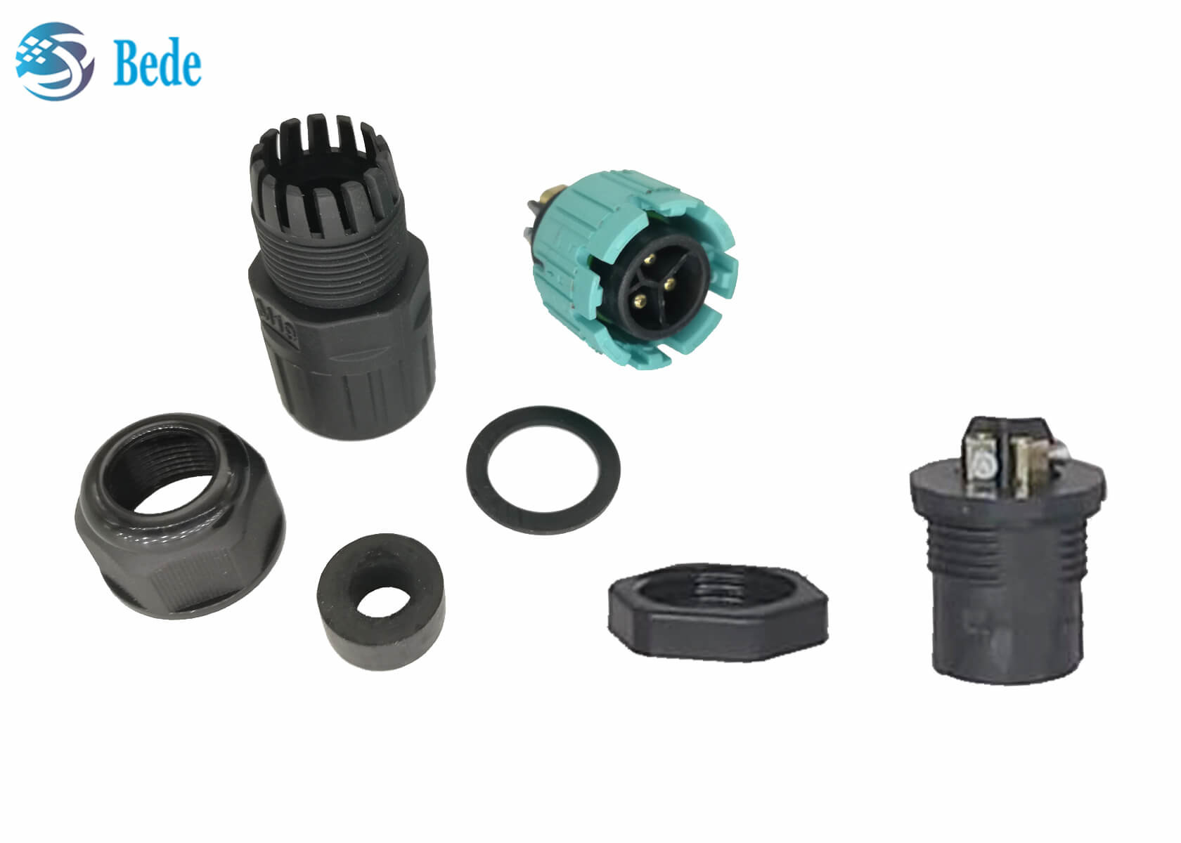 Self Locking M19 Waterproof Connector PA66 Material Cable To Panel Rear ...