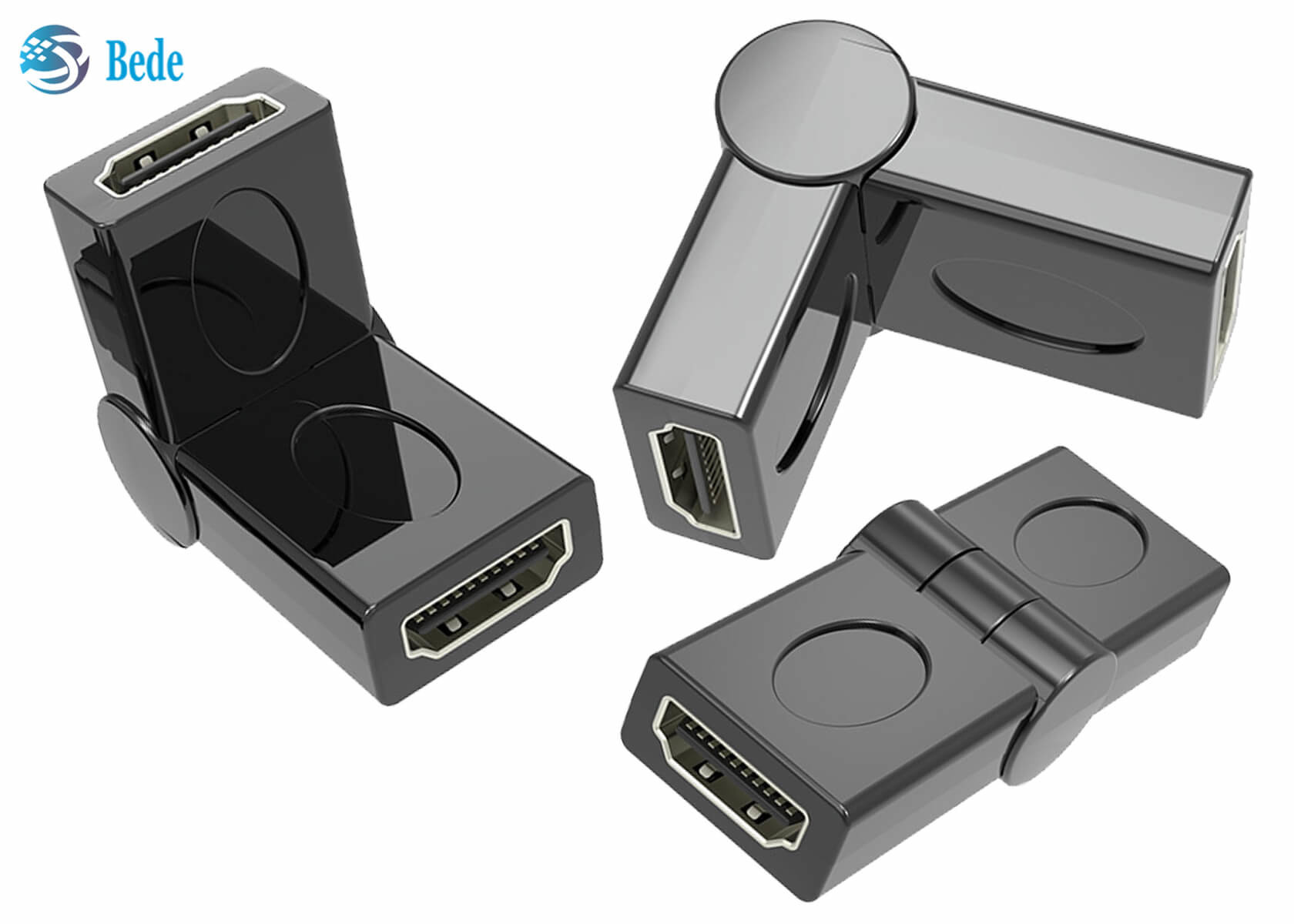 Male To Female Swivel HDMI Coupler 90 180 270 360 Degree Angle ...