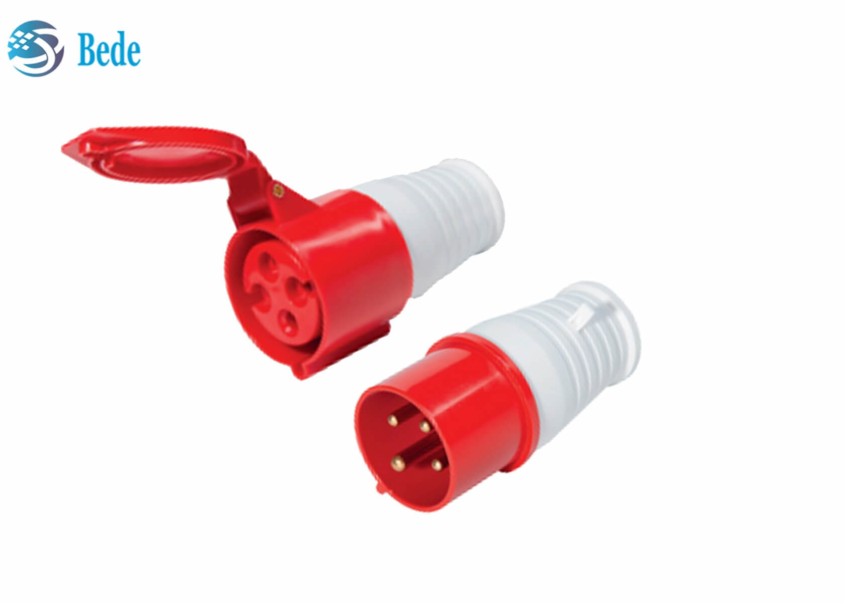 16A 4pin Industrial Socket/Plug Waterproof Male Female Connectors 380-415V